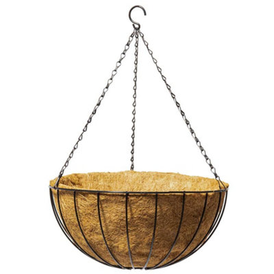 Primrose Wire Hanging Basket Plant Pot Planter with Coco Liner 35cm ...