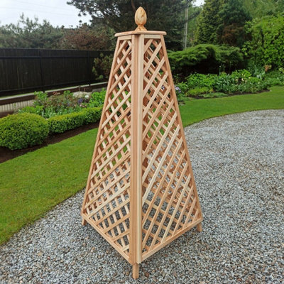 Primrose Wooden Garden Obelisk for Garden Climbers Climbing Plants 50cm ...