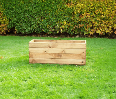 Primrose Wooden Trough Redwood Outdoor Flower Pot Garden Planter 78cm