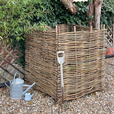 Primrose Woven Hazel Wood Compost for Outdoor Composting Bin 900 Litres ...