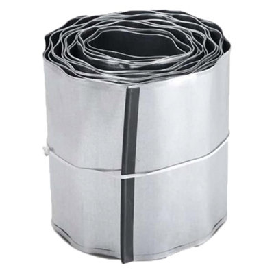 Primrose Zinc Galvanised Steel Lawn Edging Wavy Corrugated Metal 25m