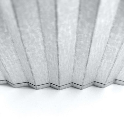 Primrose Zinc Galvanised Steel Lawn Edging Wavy Corrugated Metal 25m