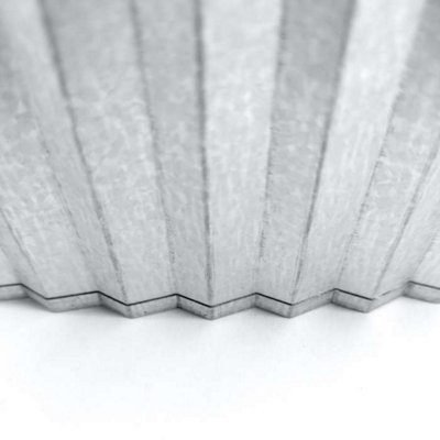 Primrose Zinc Galvanised Steel Lawn Edging Wavy Corrugated Metal 50m