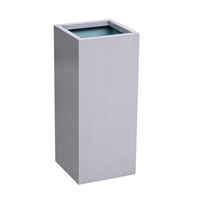 Buy Primrose Zinc Galvanised Tall Rectangular Cube Planter Plant Pot in ...