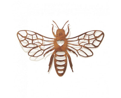 Primus Large Rusted Metal Honey Bee Silhouette Wall Art | DIY at B&Q