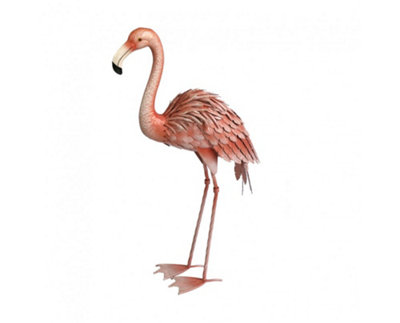 Primus Small Hand painted Finish Metal Flamingo | DIY at B&Q