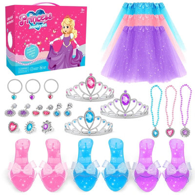 Princess Dress-Up and Makeup Toy Set for girls -Complete Pretend Play Kit