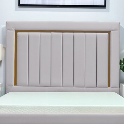 Princess Silver Plush Valvet Upholstered Gas Lift Ottoman Storage Bed ...