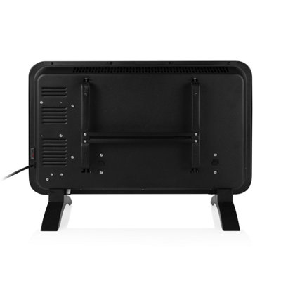 Princess SMART 1000W Glass Panel Heater Black