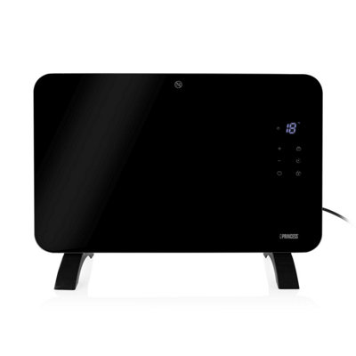 Princess SMART 1000W Glass Panel Heater Black