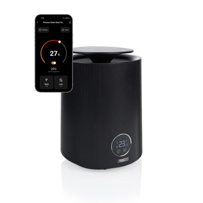 Princess Smart 360 Ceramic Heater, App controlled, 2000W, Black