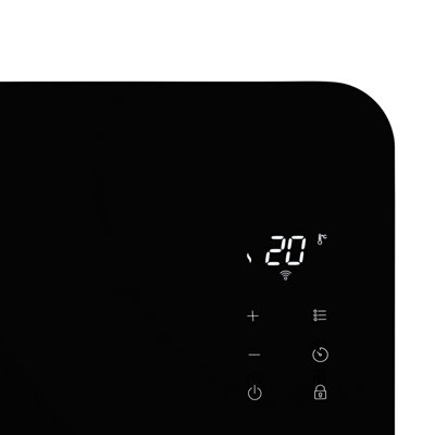 Princess Smart Glass Panel Heater 1000W Black