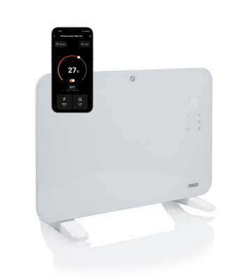 Princess Smart Glass Panel Heater 1000W Super White