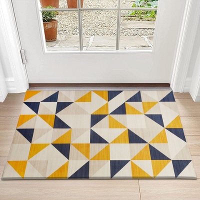Printed Luxury Door Mats Modern Entrance Floor Mats- Brio, 60 x 110 cm