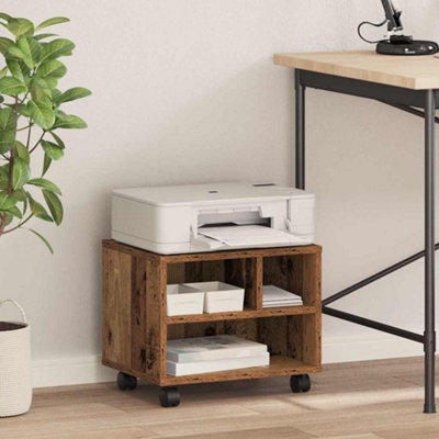 Printer Stand Old wood 41 x 32 x 33.5 cm Engineered wood