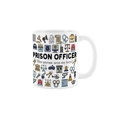 Prison Officer Mug - Humorous Jail Staff & Inmate Security Themed ...