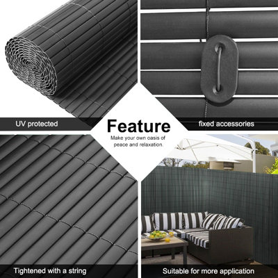 Privacy Fence Sunshade Screen Panels for Balcony & Patio Elegance 1m x 3m