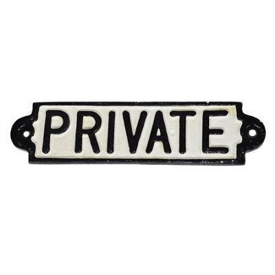 Private Cast Iron Sign Plaque Door Wall Fence Cafe Shop Pub Hotel Bar ...