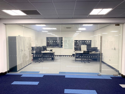 Priviglaze Single Glazed Smart Glass Office Partition - Custom made up ...