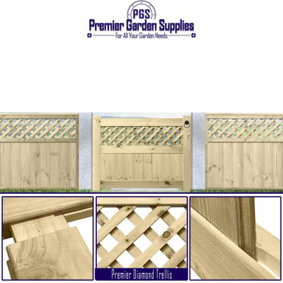 Prmier URBAN Tongue & Groove Garden Gate Padestrian Pathway Height: 3ft ...