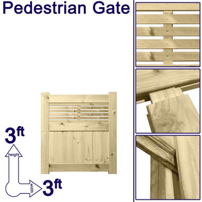 Prmier URBAN Tongue & Groove Garden Gate Pedestrian Pathway Height: 3ft ...