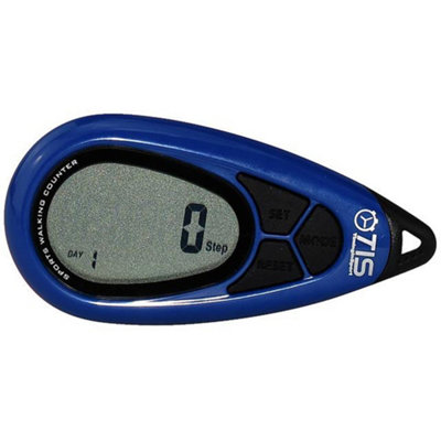 PRO 077 3D Pedometer - BLUE Step Counter - Distance Calories Exercise ...