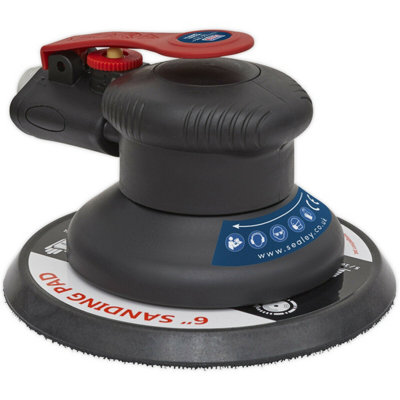 PRO 150mm AIR Palm Sander 5mm Orbital - 1/4" BSP Variable Speed Hook ...