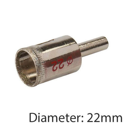 PRO 22mm Diamond Dust Core Drill Bit Shank Tile Marble Glass Hole Saw Cutter