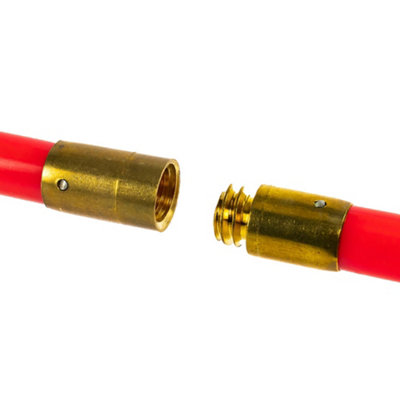 Pro 30ft Drain Rod Set Kit Plunger Worm Scraper Cleaning Rods Rodding ...