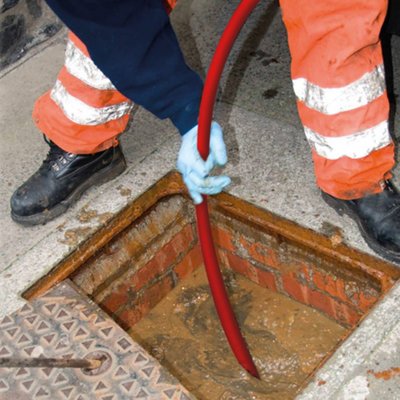 Pro 30ft Drain Rod Set Kit Plunger Worm Scraper Cleaning Rods Rodding ...