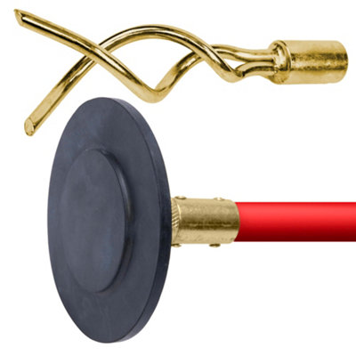 Pro 30ft Drain Rod Set Kit Plunger Worm Scraper Cleaning Rods Rodding ...