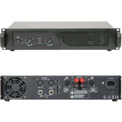 PRO 600W Stereo Power Amplifier 8 Ohm Studio Amp for Large Loud Speaker ...