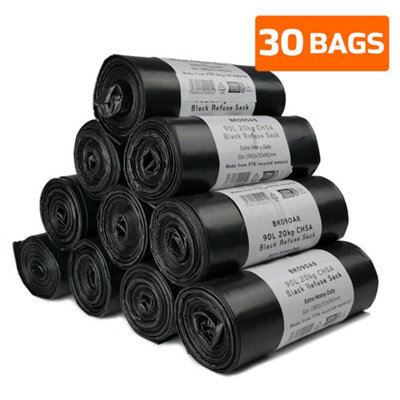 PRO Bag Garden Sack - PREMIUM GRADE - Extra Strong Black Garden Sack ...