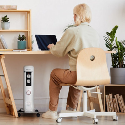 Pro Breeze 2500W Compact Oil Filled Radiator Heater with 11 Fins and ...