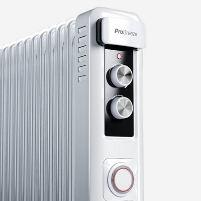 Pro Breeze 2500W Compact Oil Filled Radiator Heater with 11 Fins and ...