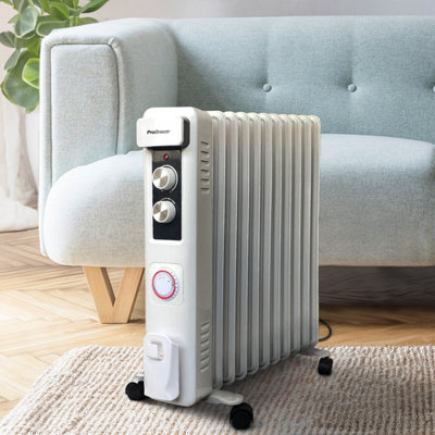 Pro Breeze 2500W Compact Oil Filled Radiator Heater with 11 Fins and ...