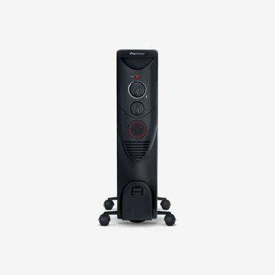 Pro Breeze 2500W Oil Filled Radiator with 11 Fins - Black