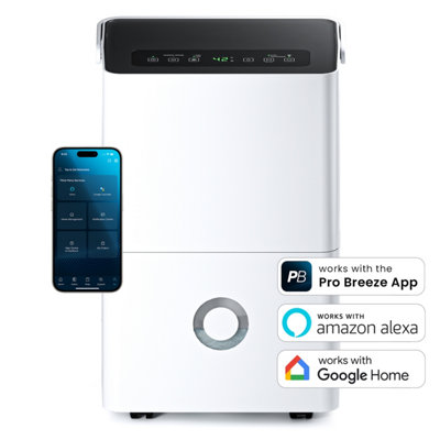Pro Breeze 30L High Capacity Dehumidifier with Smart App Control | DIY at B&Q