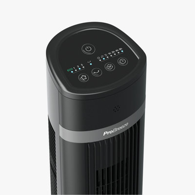 Pro Breeze 40" Oscillating Tower Fan - Black | DIY at B&Q