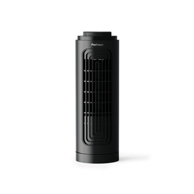 Pro Breeze Desktop 3 Speed Mini Tower Fan - Black | DIY at B&Q