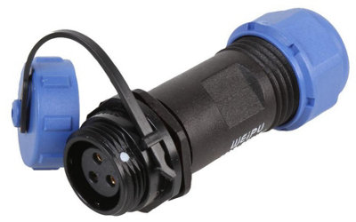 PRO ELEC - Circular Threaded Connector Inline Socket, 3-Pole, 5-8mm, IP68