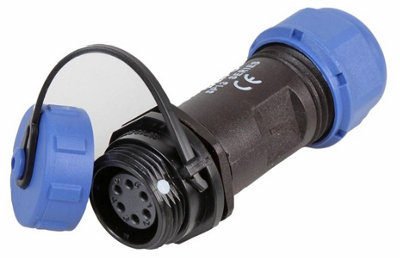 PRO ELEC - Circular Threaded Connector Inline Socket, 6-Pole, 5-8mm, IP68