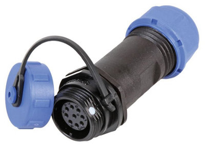 PRO ELEC - Circular Threaded Connector Inline Socket, 9-Pole, 5-8mm, IP68