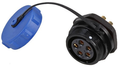 PRO ELEC - Circular Threaded Panel Mount Connector Socket, 5-Pole, IP68