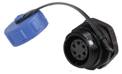 PRO ELEC - Circular Threaded Panel Mount Connector Socket, 6-Pole, IP68