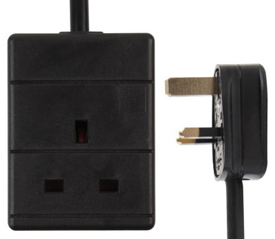 PRO ELEC - Mains Extension Lead, 1 Gang, 7.5m, Black