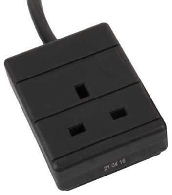 PRO ELEC PEL00517 1 Gang Extension Lead, Black, 1m