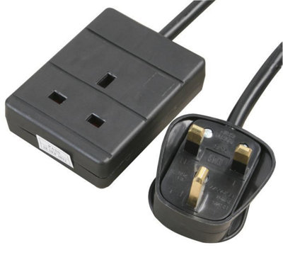 PRO ELEC - Single Socket Extension Lead, 10m Black | DIY at B&Q