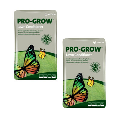 Pro-Grow 50L Lawn Conditioner Compost -2x 25L: Peat-free top dressing ...
