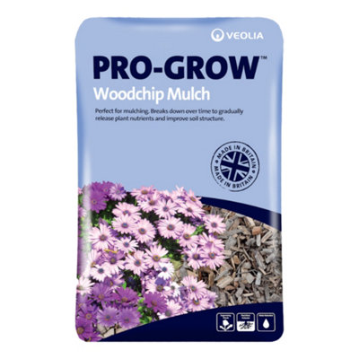 Pro-Grow 70L Woodchip Mulch (Full Pallet 3360L): Ideal to supress weeds ...